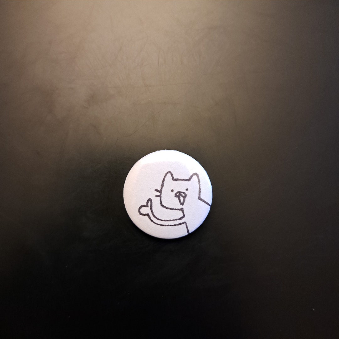 Thumbs up Cat Button - Etsy