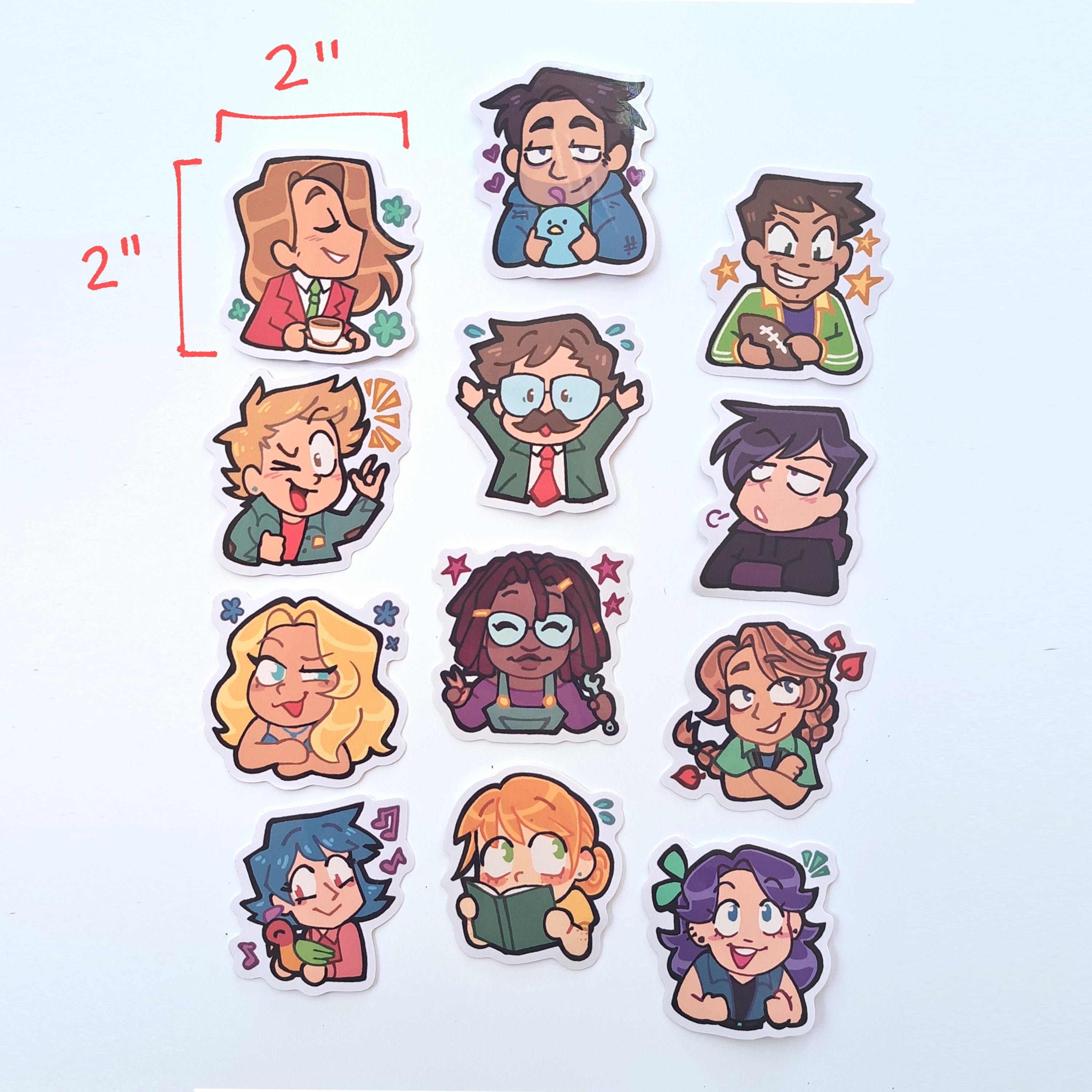 Stardew Valley Character Stickers - Etsy