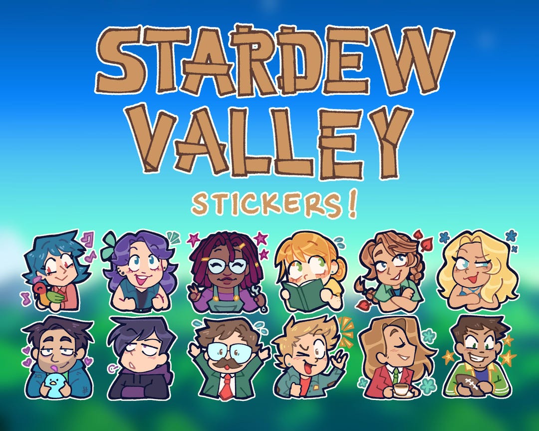 Stardew Valley Character Stickers - Etsy