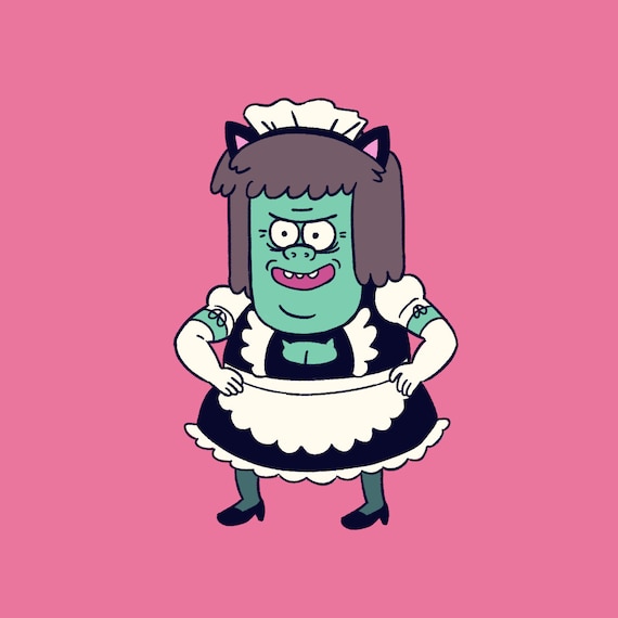 Muscle Maid Sticker | Etsy