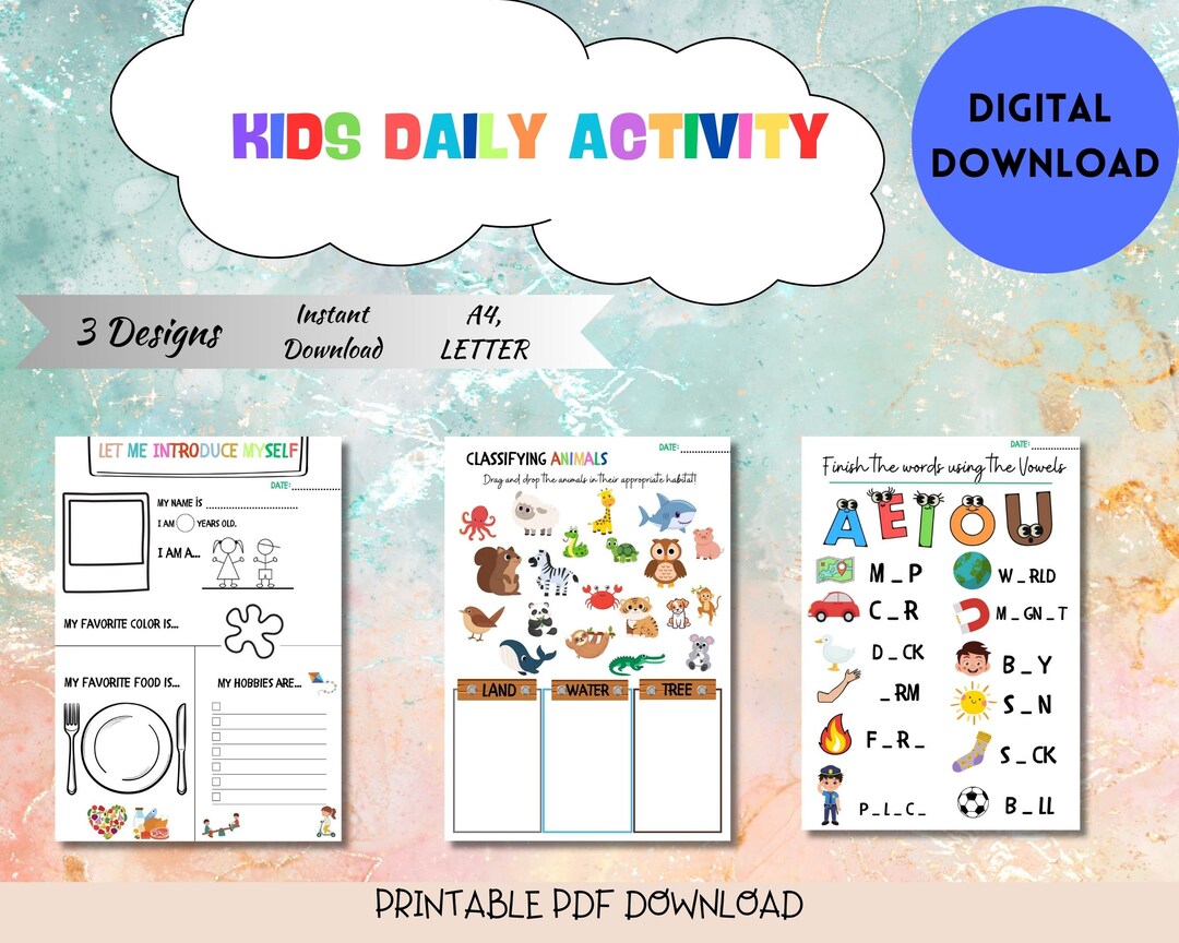 Kids Daily Journal Printable Journal for Kids Dairy for Children Kids ...