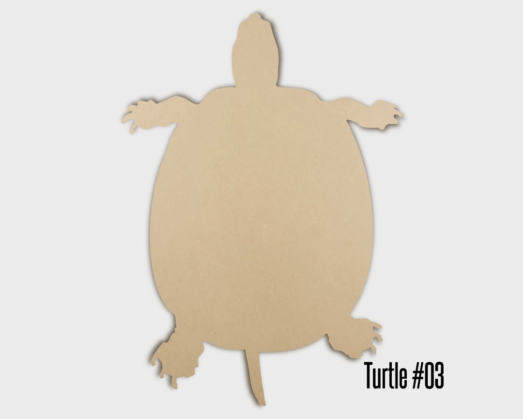 Wooden Turtle Shape 100-600mm 3mm MDF Craft Unpainted 3mm MDF Laser Cut ...