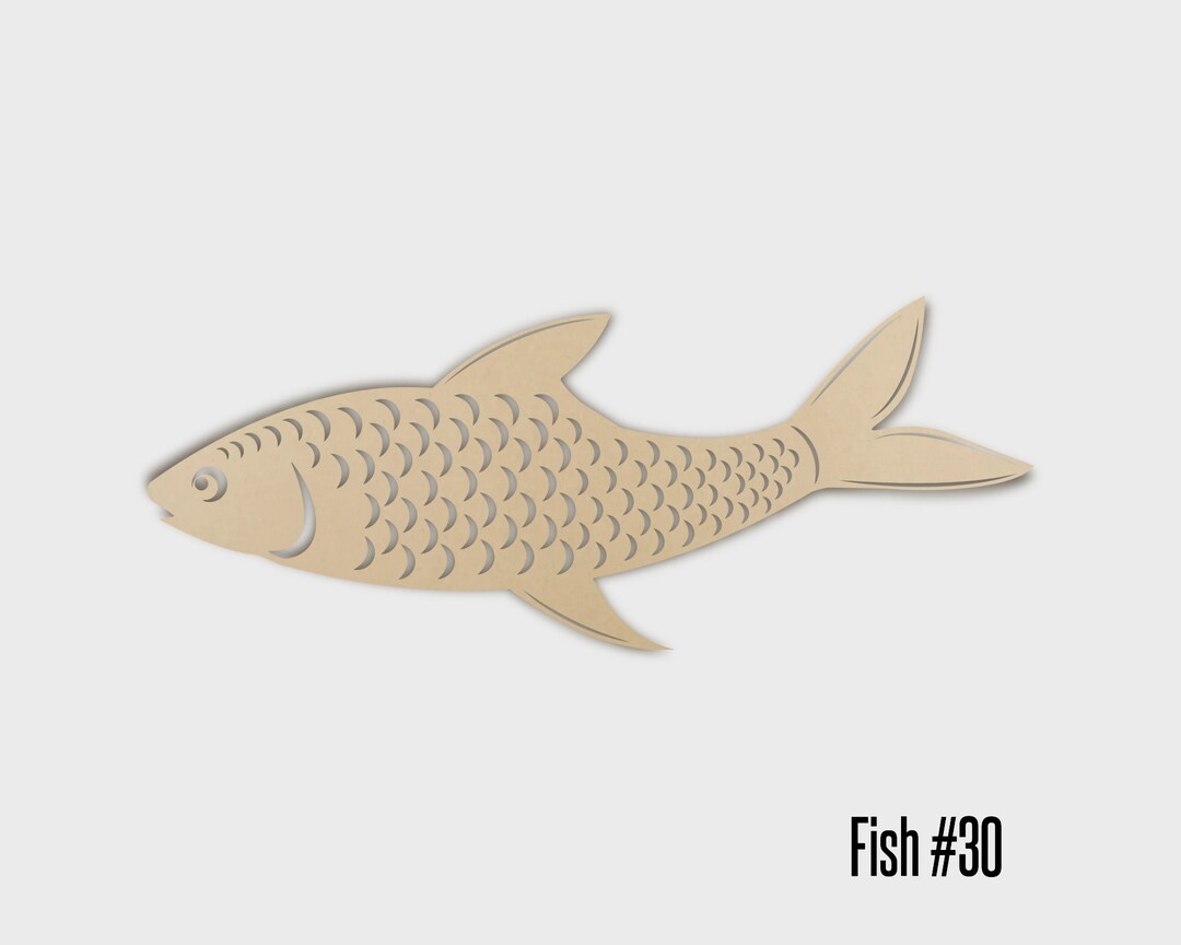 Wooden Fish Shape 100-600mm 3mm MDF Craft Unpainted 3mm MDF Laser Cut ...