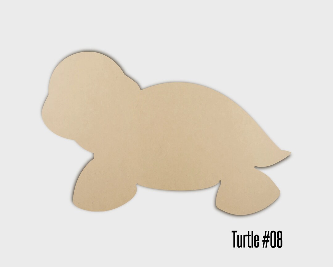 Wooden Turtle Shape 100-600mm 3mm MDF Craft Unpainted 3mm MDF Laser Cut ...