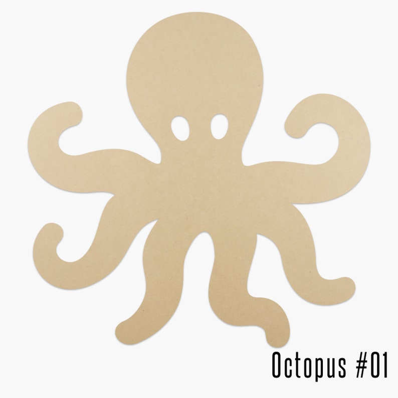 Octopus Shape for Crafts / Wall Art / Signs / Props / Decorations - 5 ...