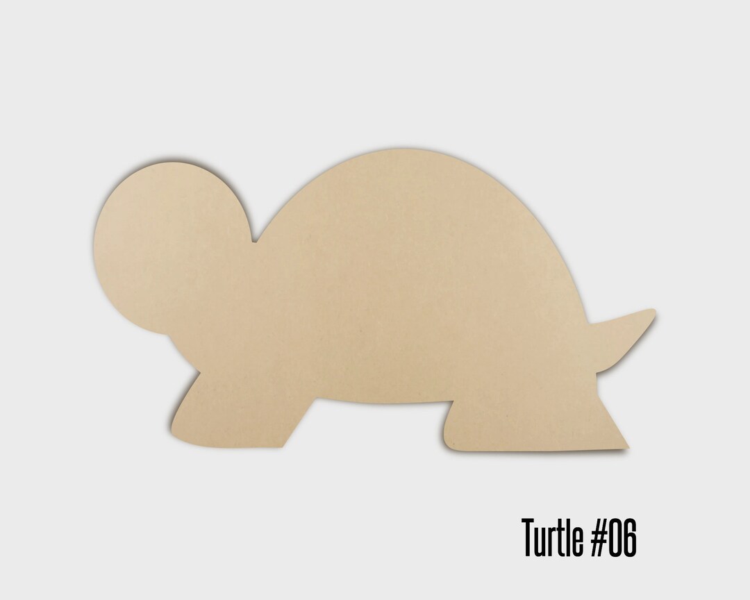 Wooden Turtle Shape 100-600mm 3mm MDF Craft Unpainted 3mm MDF Laser Cut ...