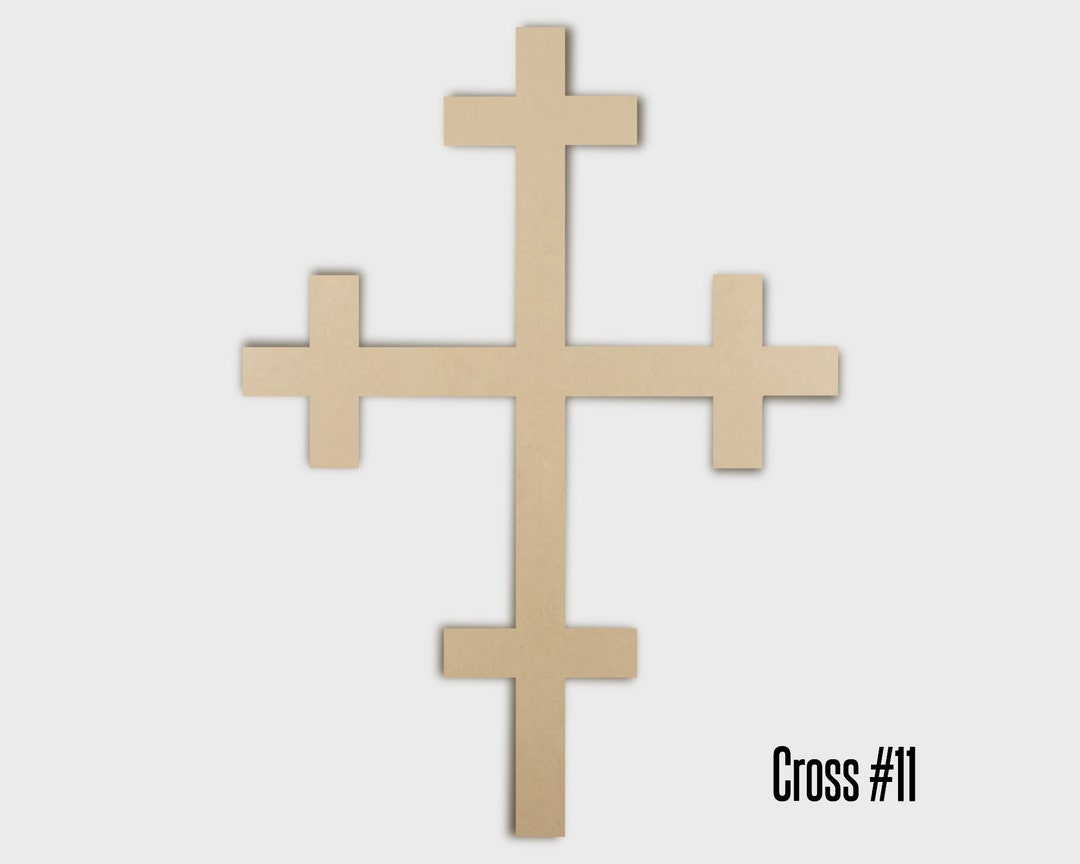 Wooden Cross Shape 100-600mm 3mm MDF Craft Unpainted 3mm MDF Laser Cut ...