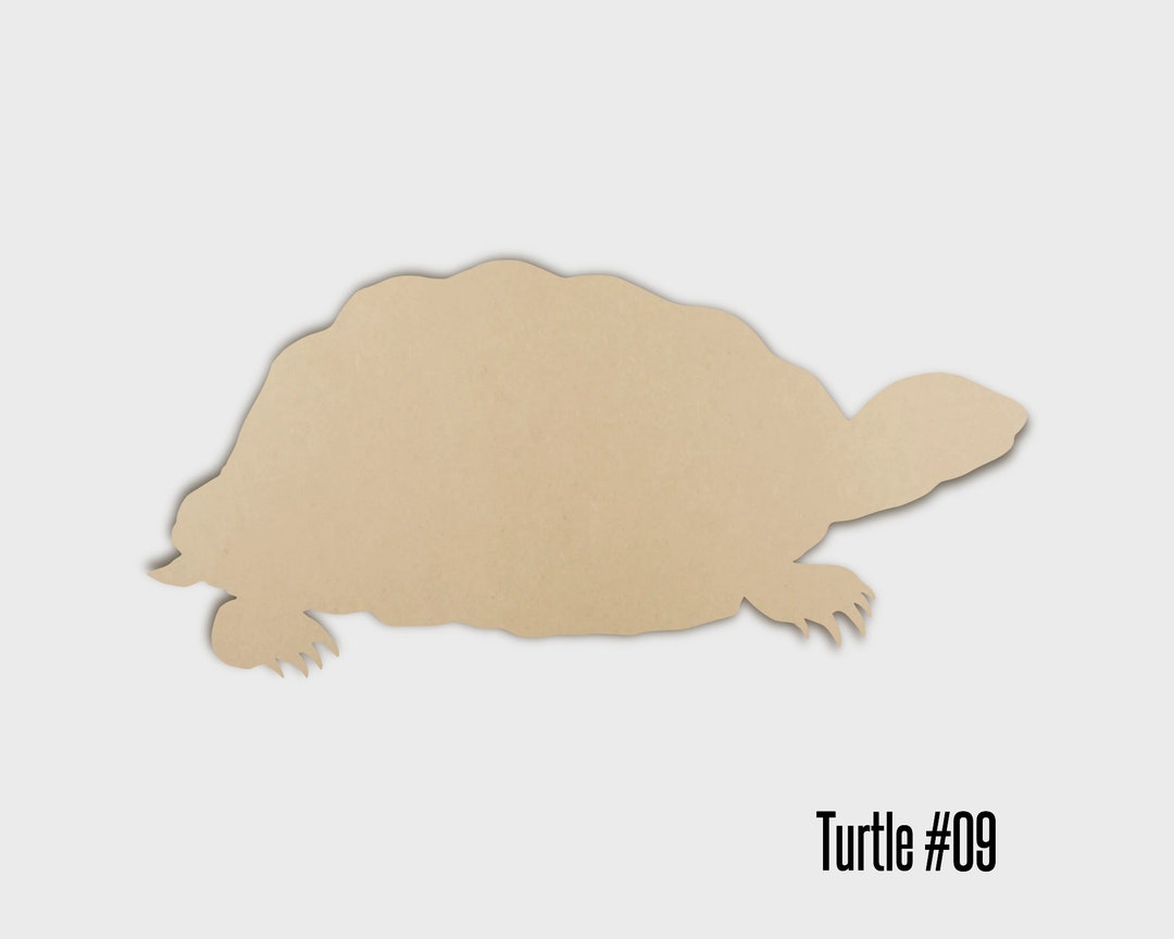 Wooden Turtle Shape 100-600mm 3mm MDF - Craft Unpainted 3mm MDF - Laser ...
