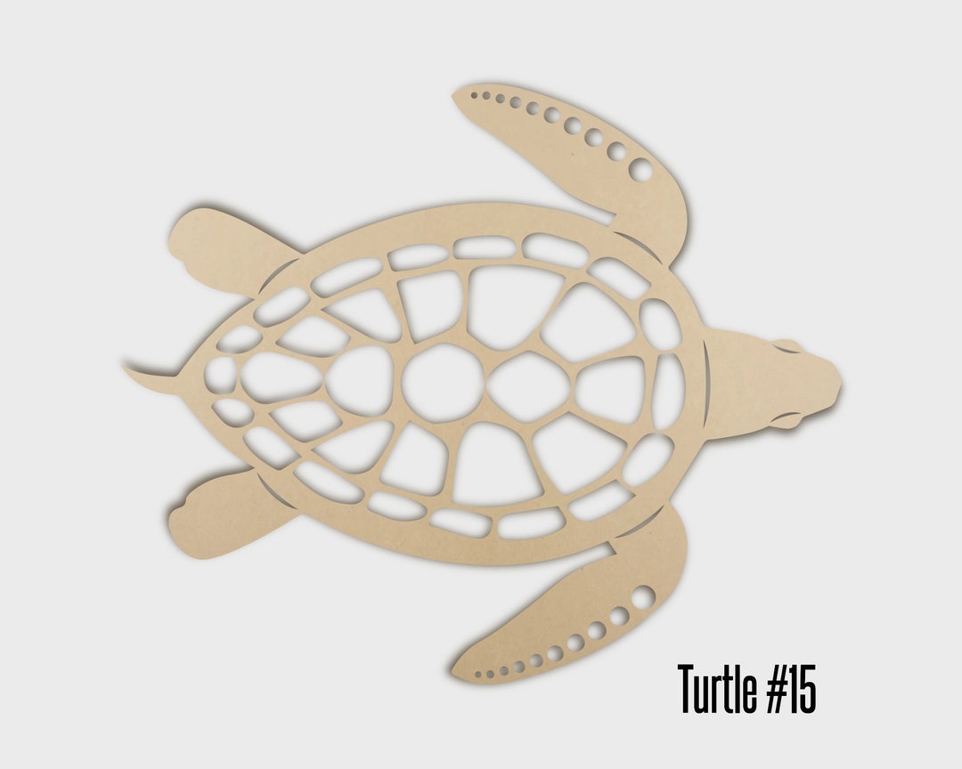 Wooden Turtle Shape 100-600mm 3mm MDF Craft Unpainted 3mm MDF Laser Cut ...