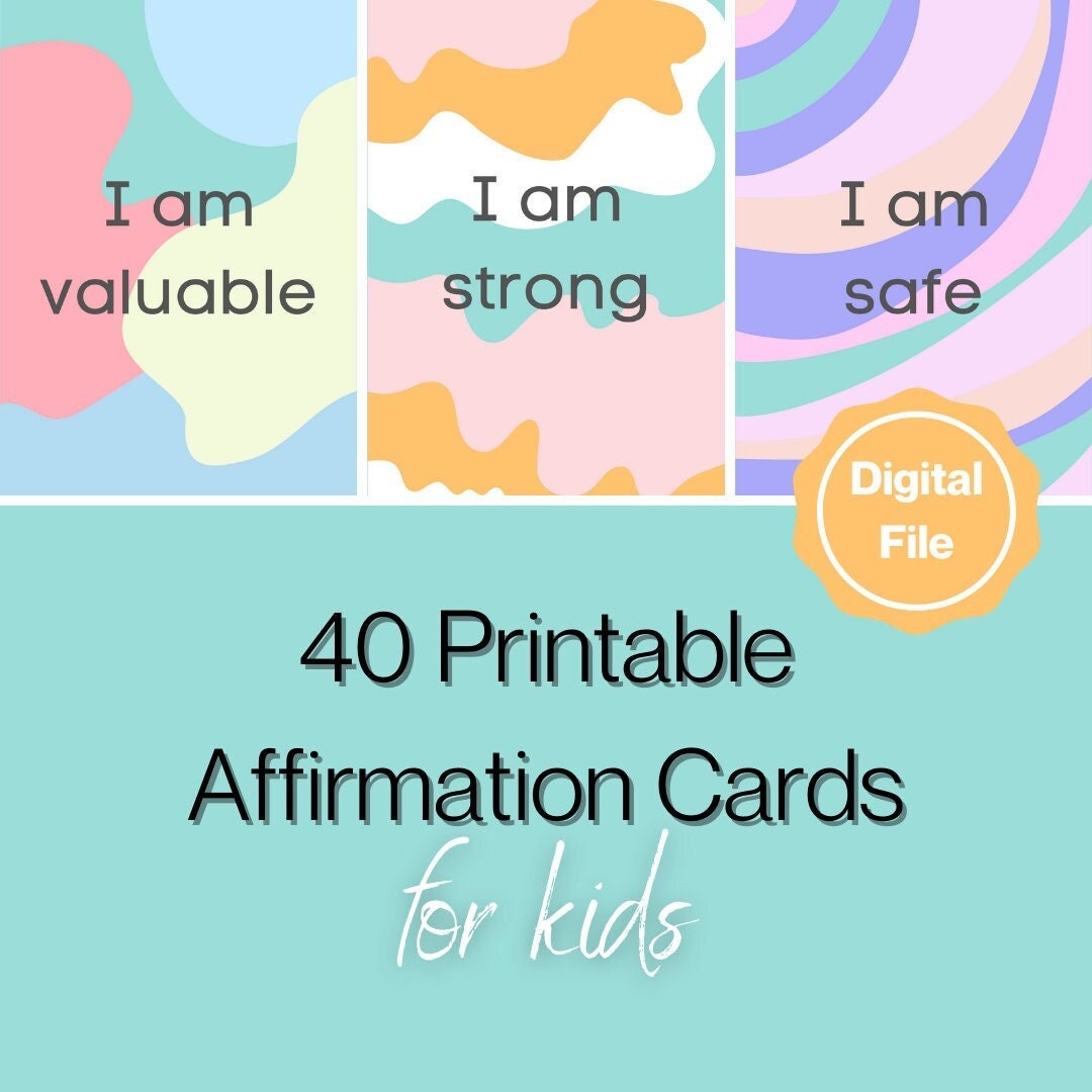 Kids Affirmation Cards - Etsy