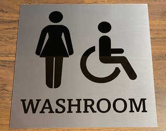 Washroom Sign | Etsy