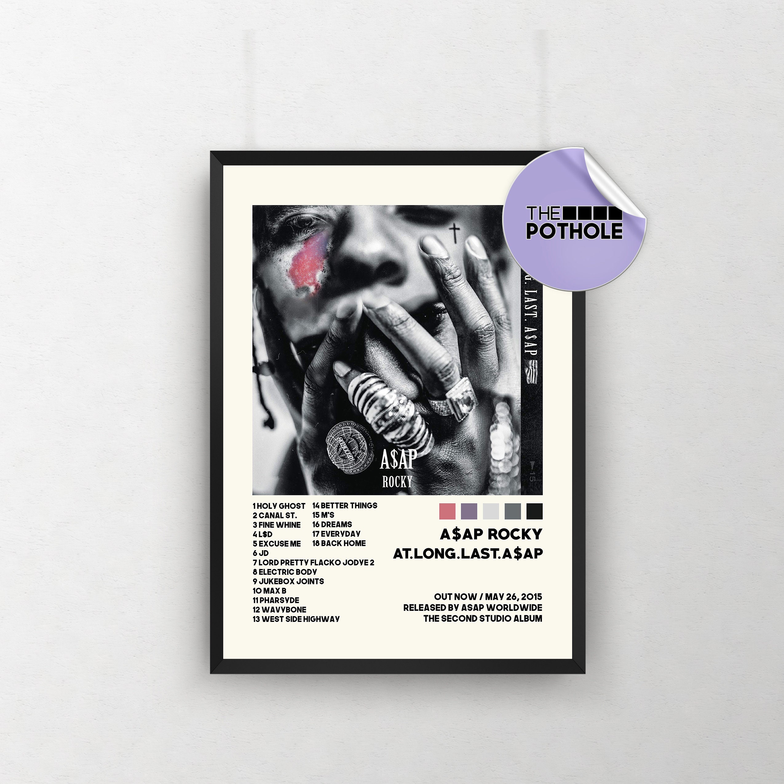 Custom Rap Music Poster Asap Rocky At Long Last ASAP' Album Tracklist ...