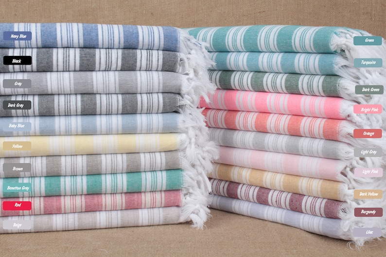 Personalized Turkish Towel – Organic Cotton Bridesmaid Gift, Custom ...