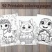 92 Animal Coloring Pages | Digital Download | Fun & Relaxing Printable ...