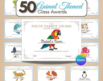 50 Nature-themed Class Awards | Editable End of Year Student ...