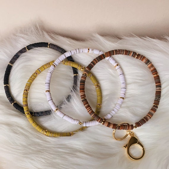 Beaded Key Bangle Key Ring Lanyard Wristlet Keychain - Etsy