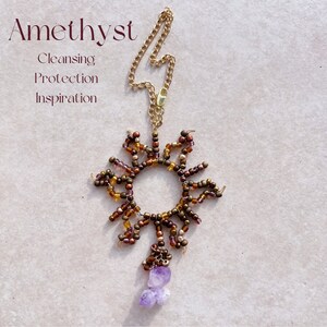 Sun Handmade Rearview Mirror Charm | Rearview Accessory | Car Charm ...