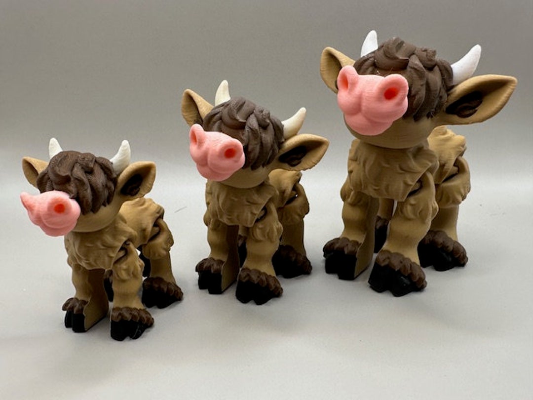 3d-printed Highland Cow-articulated Fidget Toy, High Quality, in Stock ...