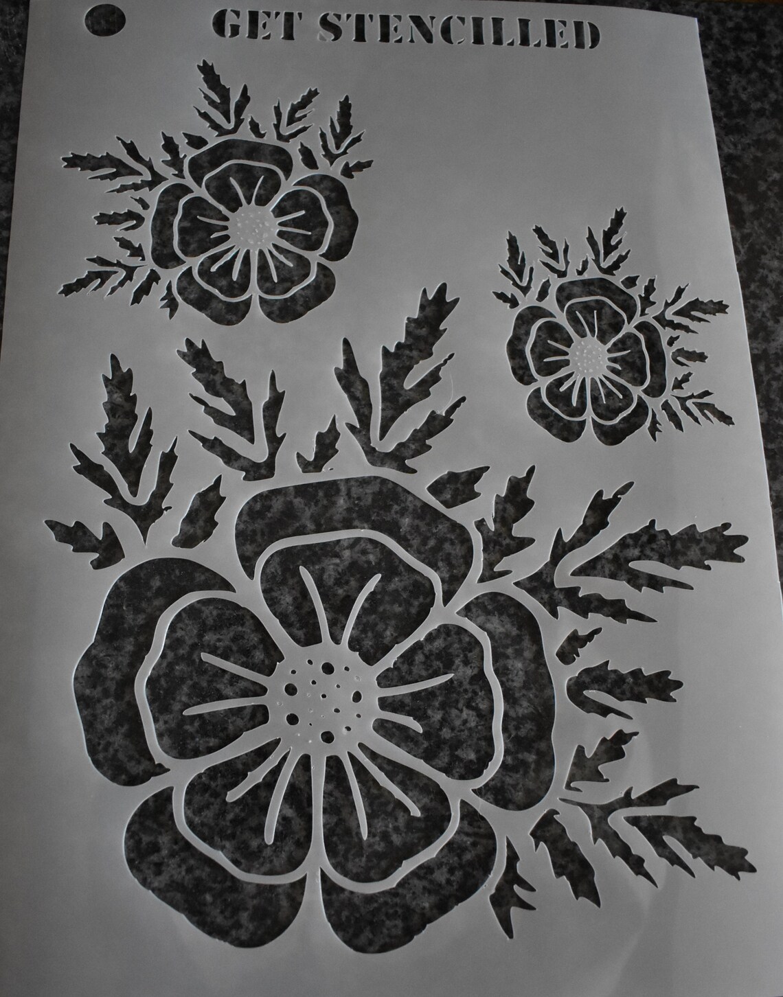 Poppy Stencil 3 Sizes Remembrance Day Poppy Stencil A4 Approx - Etsy