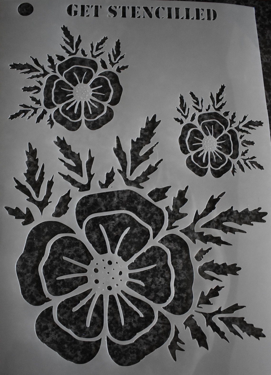 Poppy Stencil 3 Sizes Remembrance Day Poppy Stencil A4 Approx for ...