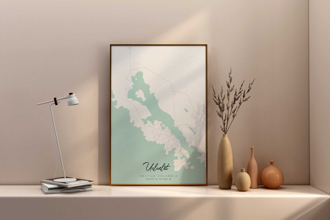 Ucluelet, British Columbia Minimal Map - Etsy