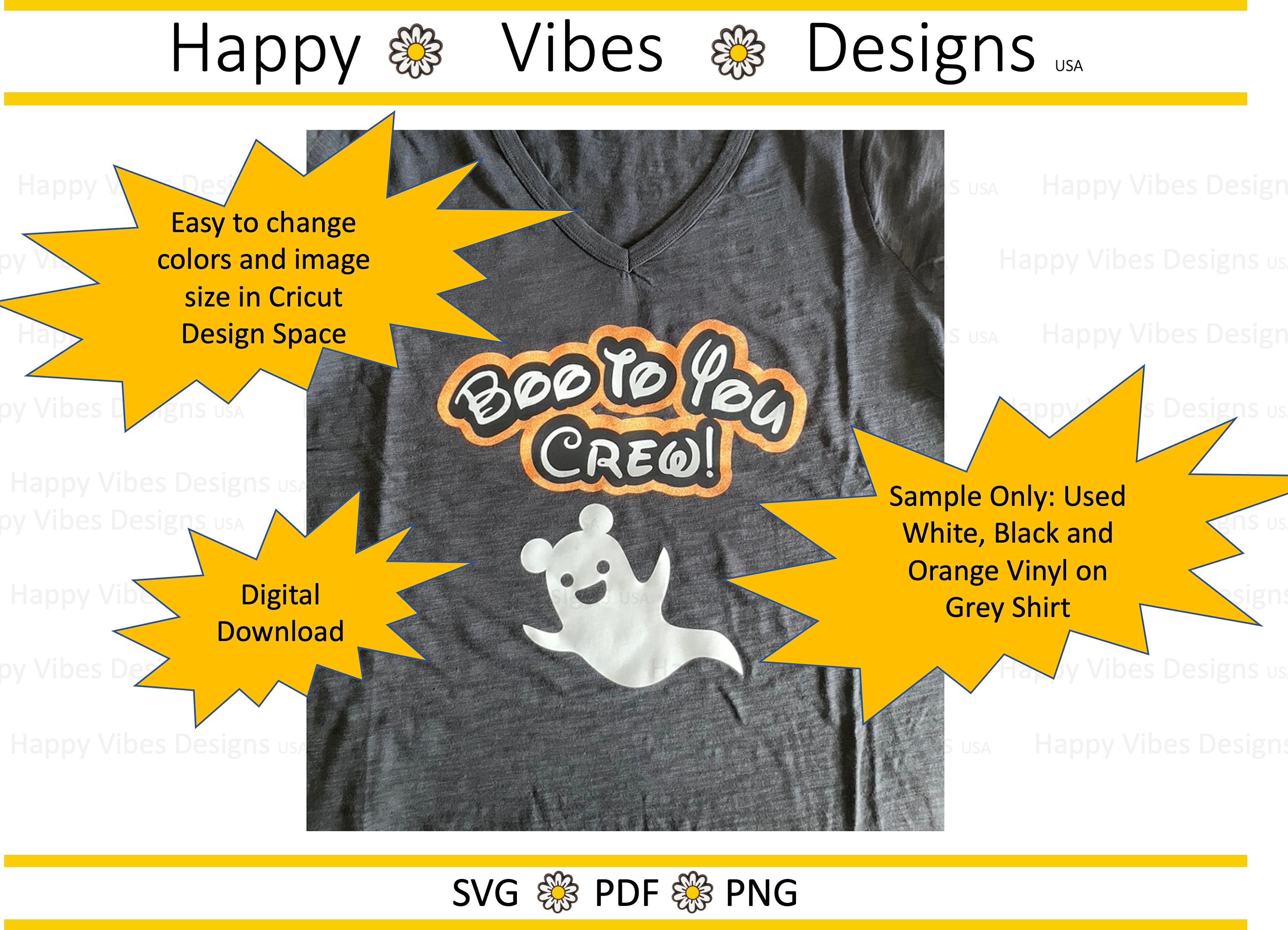 Boo to You Crew SVG Cut File for Mickey's Not so Scary Halloween Party ...