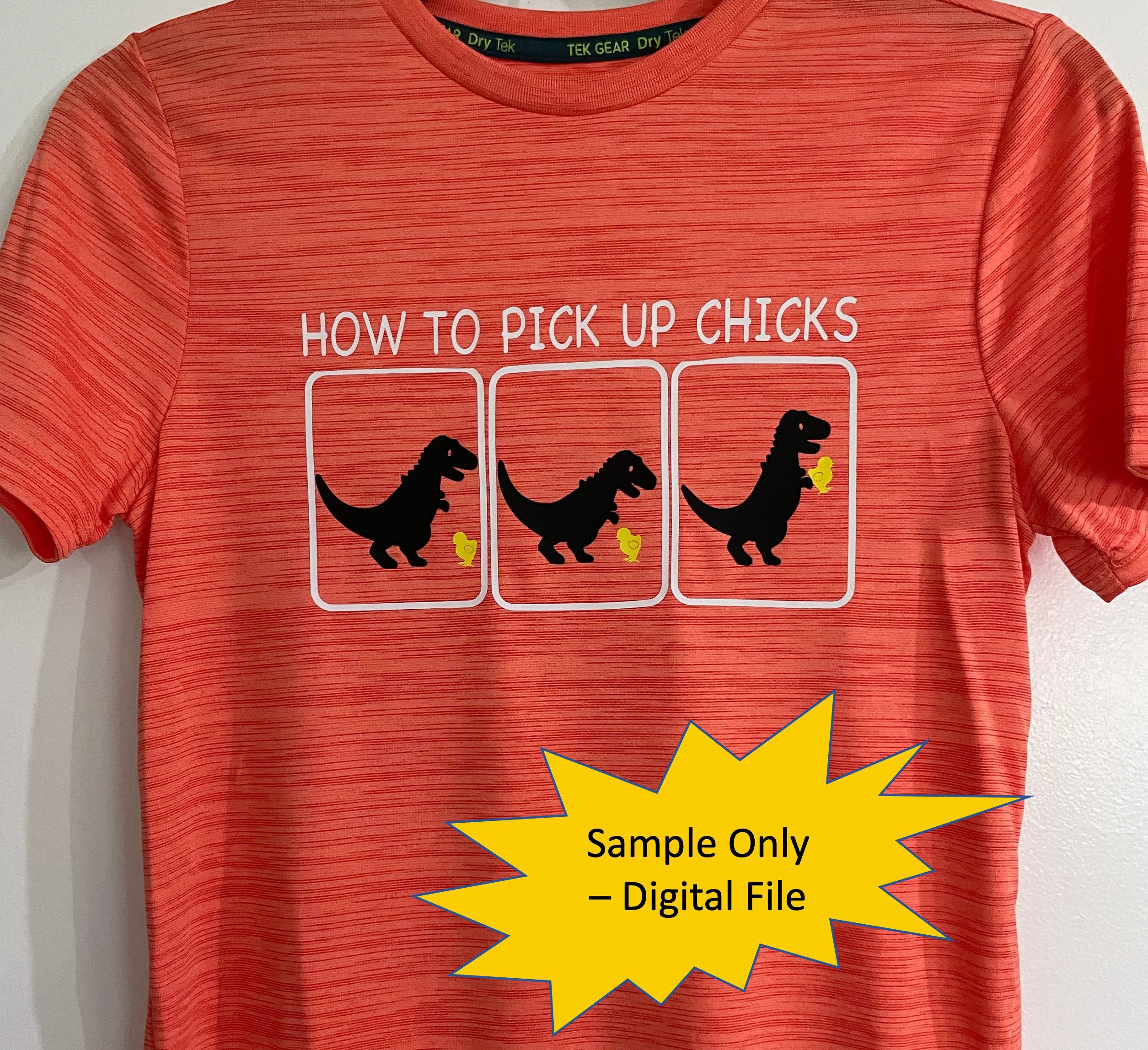 How to Pick up Chicks SVG (dino T-rex Chicks - Cute Boys Shirt Design ...