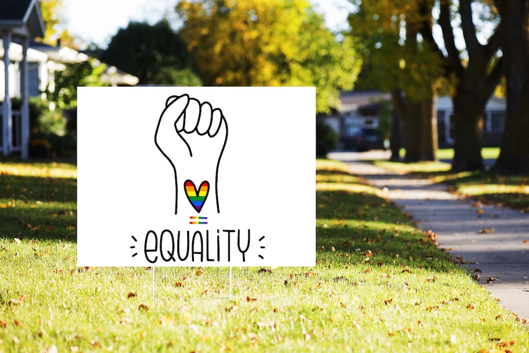 Support Equality Pride Yard Sign - Etsy