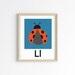 L is for Ladybug Children’s Illustrated Alphabet Print, Digital ...