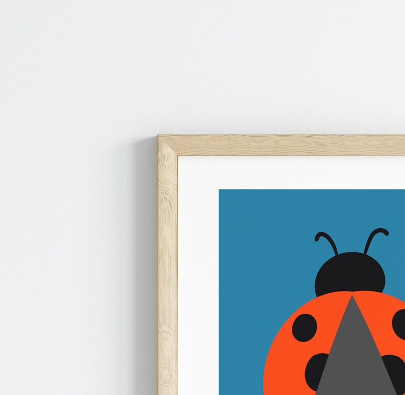 L is for Ladybug Children’s Illustrated Alphabet Print, Digital ...