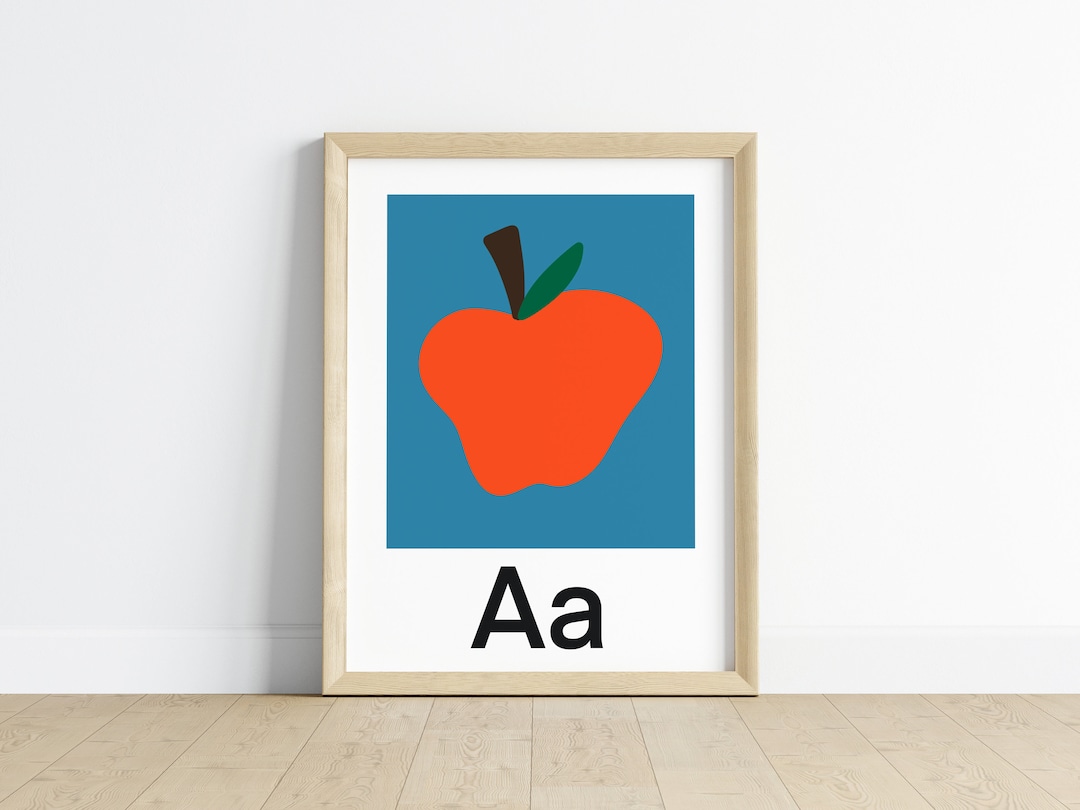 A is for Apple Children’s Illustrated Alphabet Print, Digital Download ...