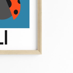 L is for Ladybug Children’s Illustrated Alphabet Print, Digital ...