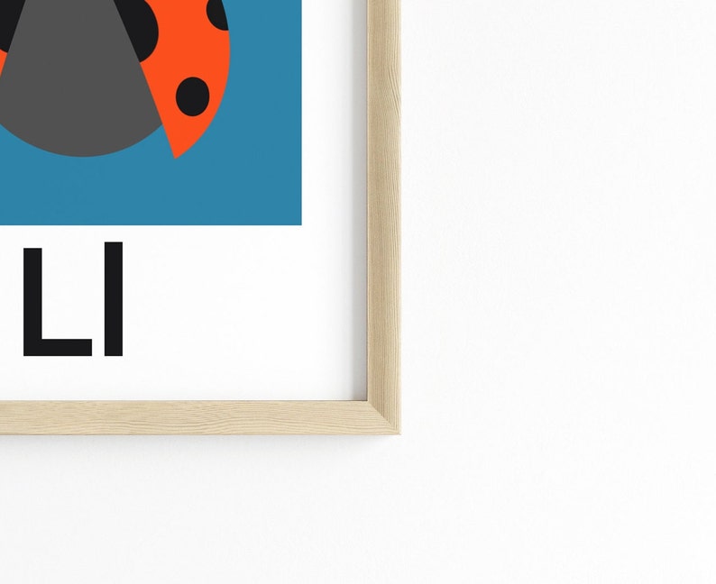 L is for Ladybug Children’s Illustrated Alphabet Print, Digital ...