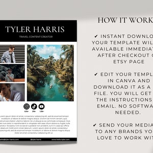 Travel Content Creator Media Kit Template Canva | Influencer Media Kit ...