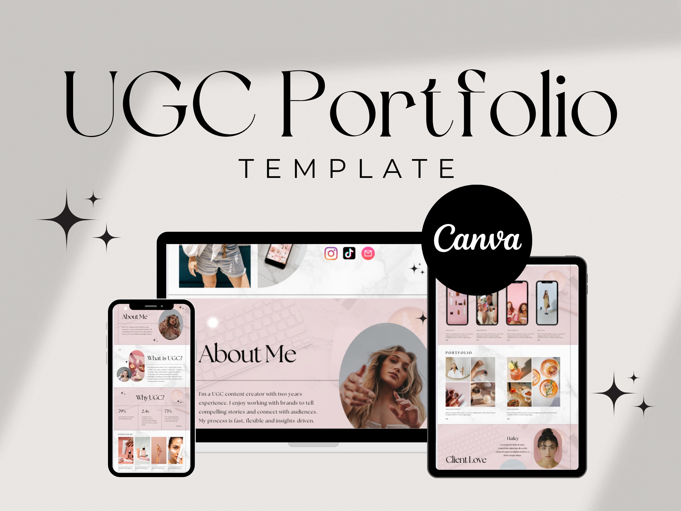 UGC Portfolio UGC Template UGC Media Kit Ugc Creator Ugc Website ...