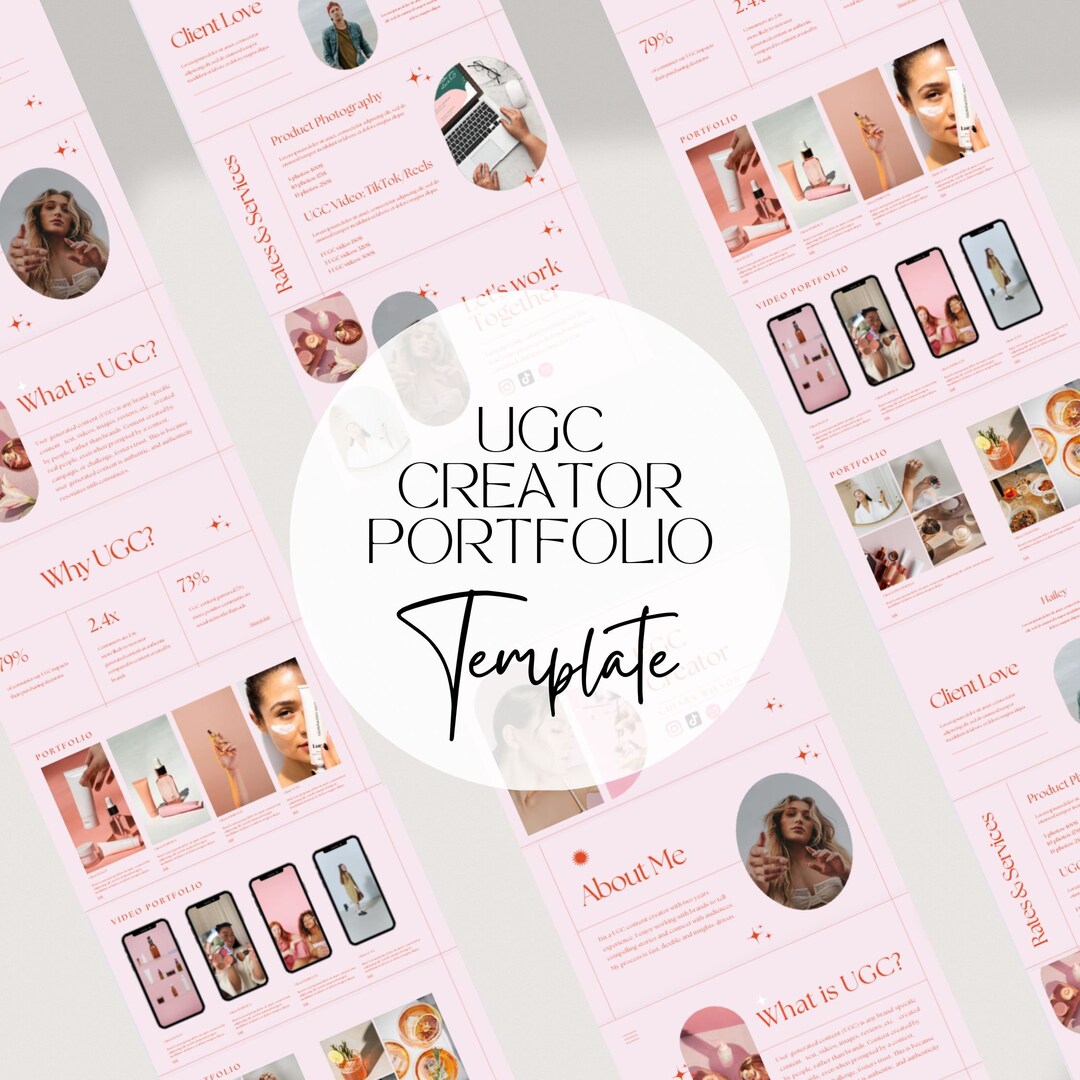 UGC Portfolio Template | UGC Template | UGC Media Kit | Ugc Creator ...