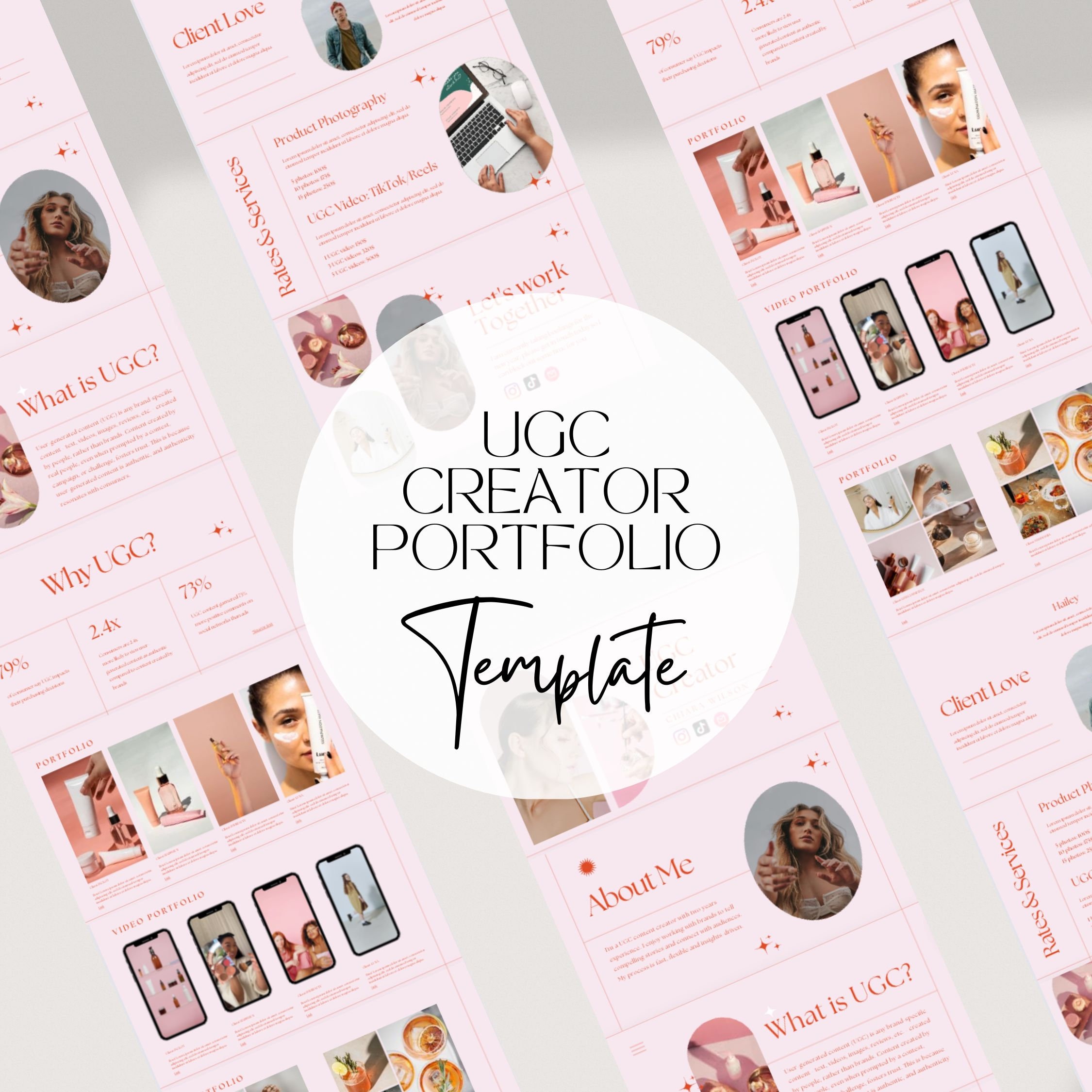 UGC Portfolio Template UGC Template UGC Media Kit Ugc Creator Ugc ...
