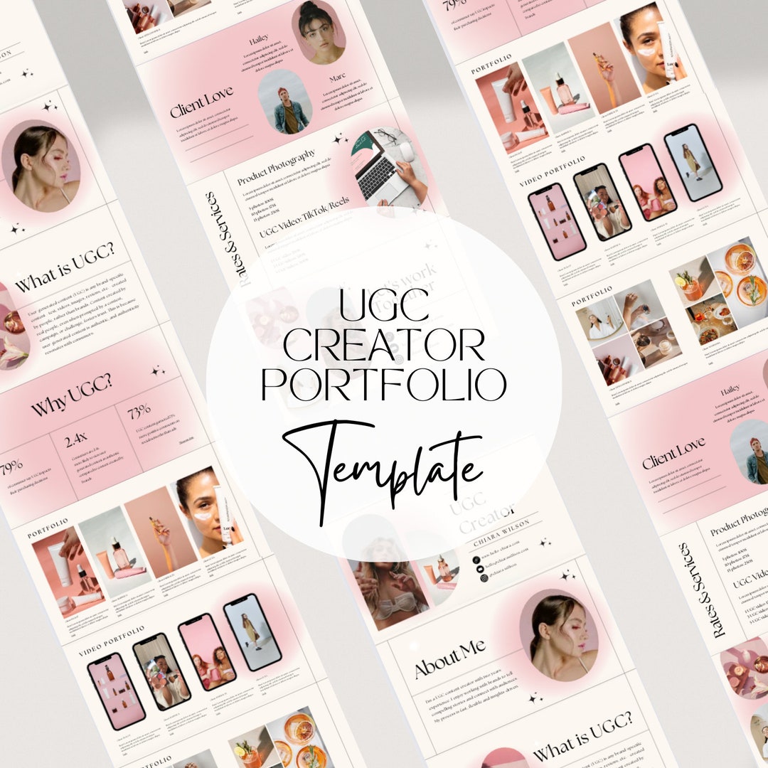 UGC Portfolio | UGC Template | UGC Media Kit | Ugc Portfolio Template ...
