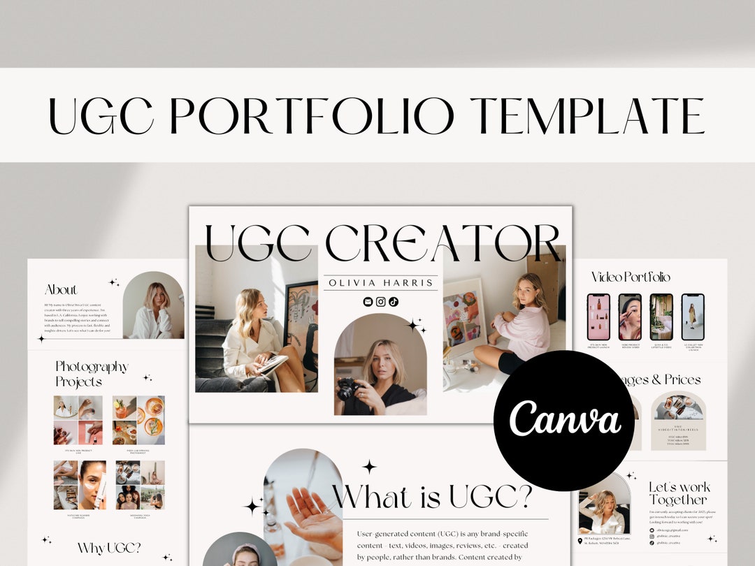 UGC Portfolio | UGC Template | UGC Media Kit | Minimal Ugc Portfolio ...