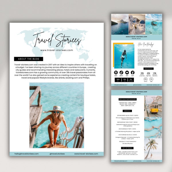 Travel Blogger Media Kit - Etsy