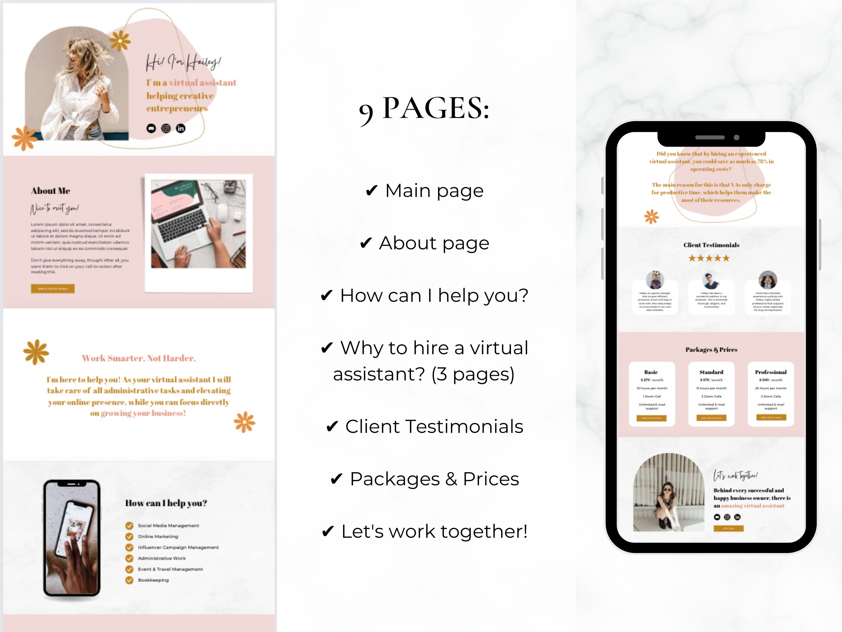 Canva Website for Virtual Assistants | Virtual Assistant Website ...