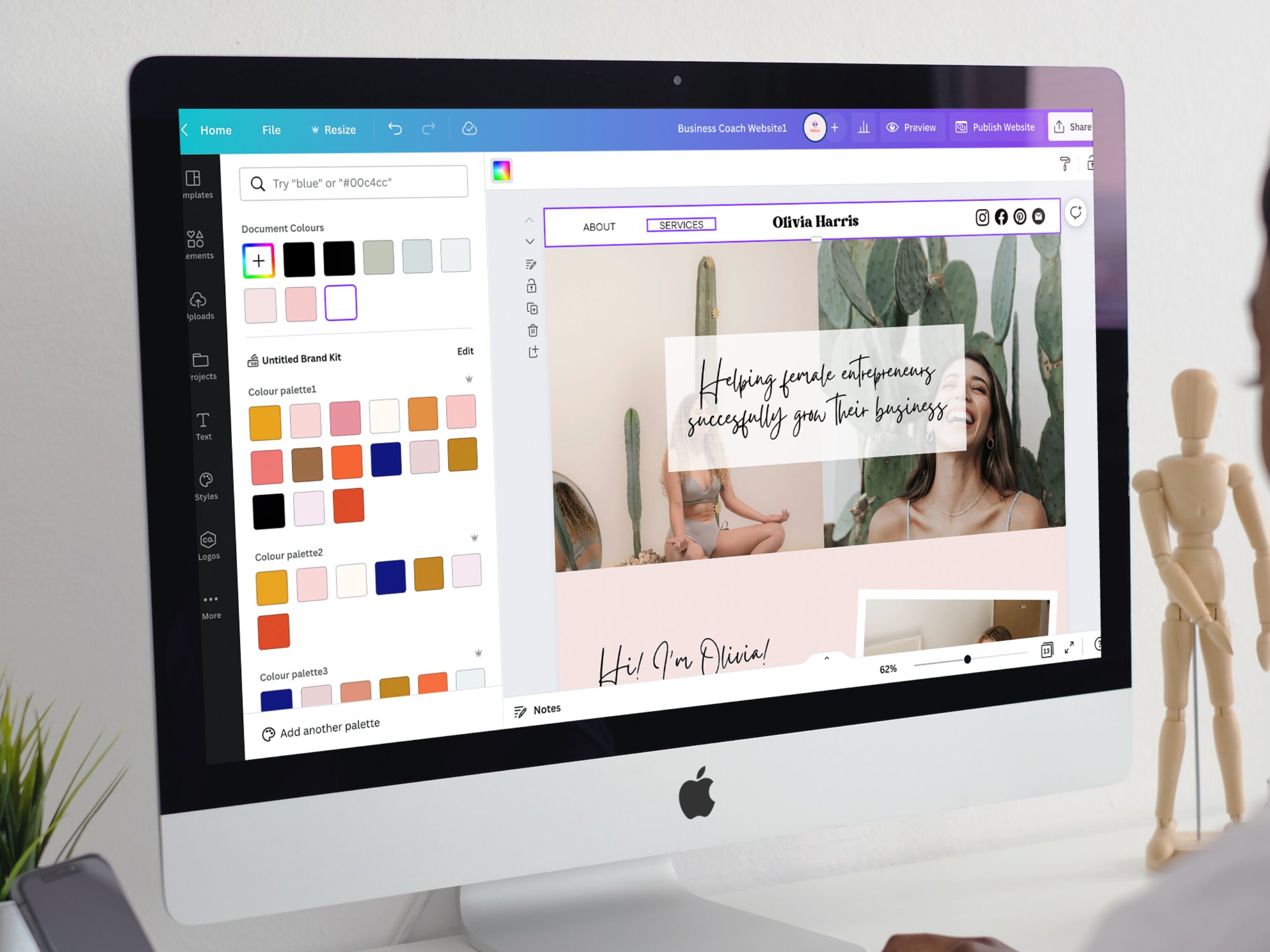Coach Website Canva | Business Coach Website Template | Business Coach ...
