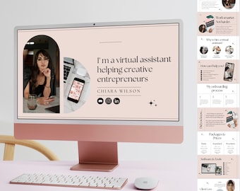 Virtual Assistant Website Template Canva Website Template for Virtual ...