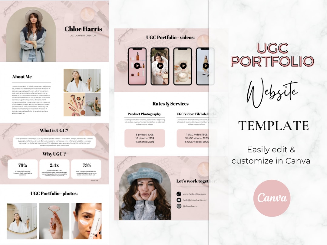 UGC Portfolio UGC Media Kit Ugc Creator Ugc Website - Etsy UGC Portfolio UGC Media Kit Ugc Creator Ugc Website - Etsy