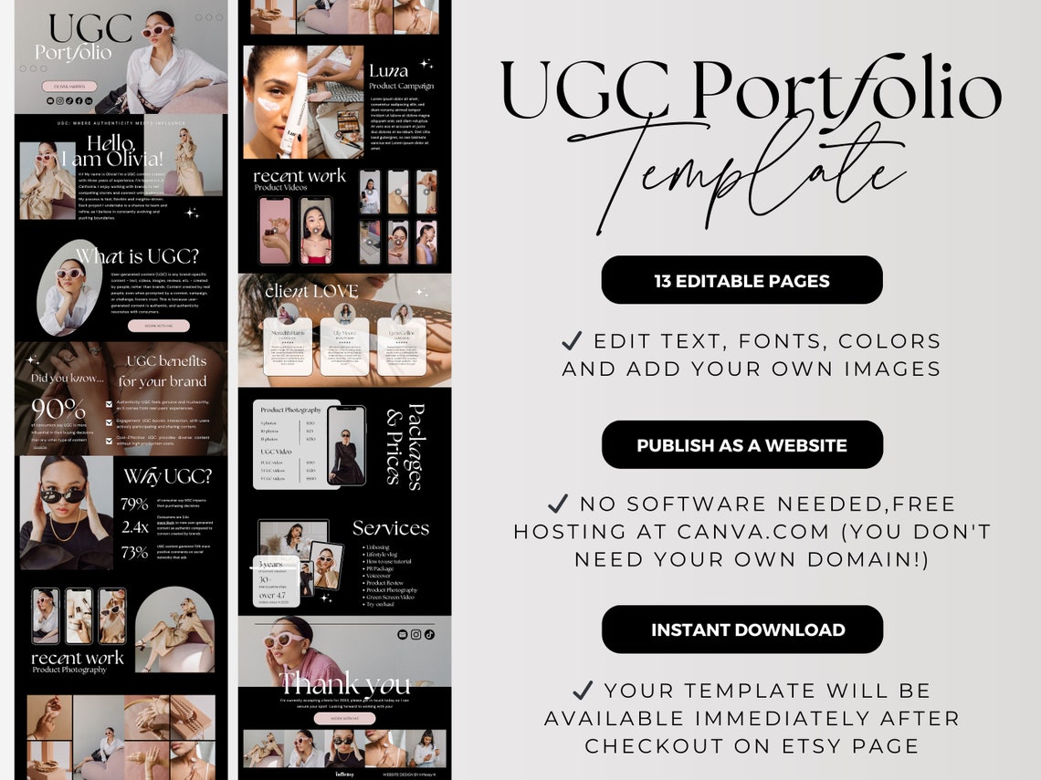 UGC Portfolio | Deluxe UGC Template | UGC Portfolio Template | Ugc ...