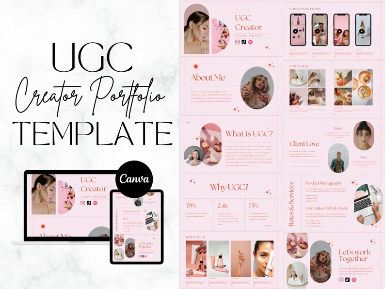 UGC Portfolio Template UGC Template UGC Media Kit Ugc - Etsy