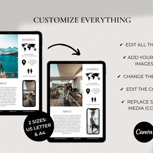 Travel Content Creator Media Kit Template Canva | Influencer Media Kit ...
