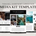 Travel Content Creator Media Kit Template Canva | Influencer Media Kit ...