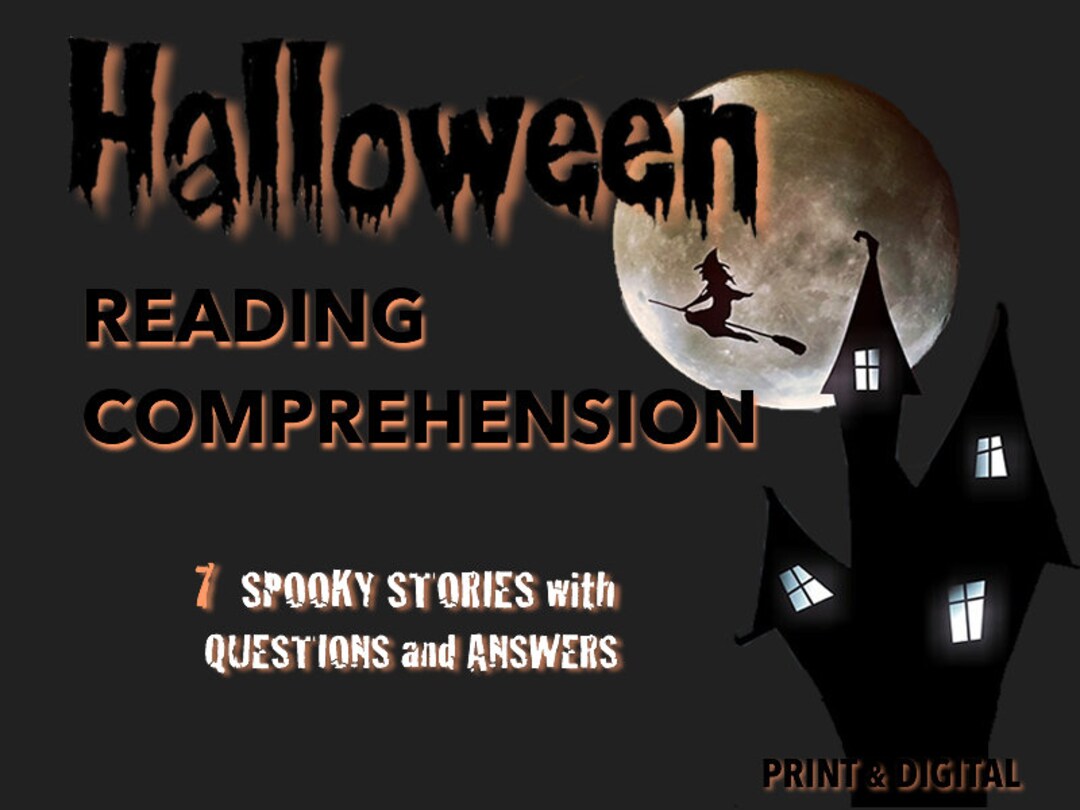 Scary Stories Reading Comprehension Worksheets Print and Digital - Etsy