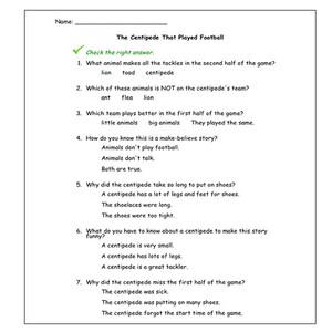 4th Grade Reading Comprehension Funny Stories - Etsy